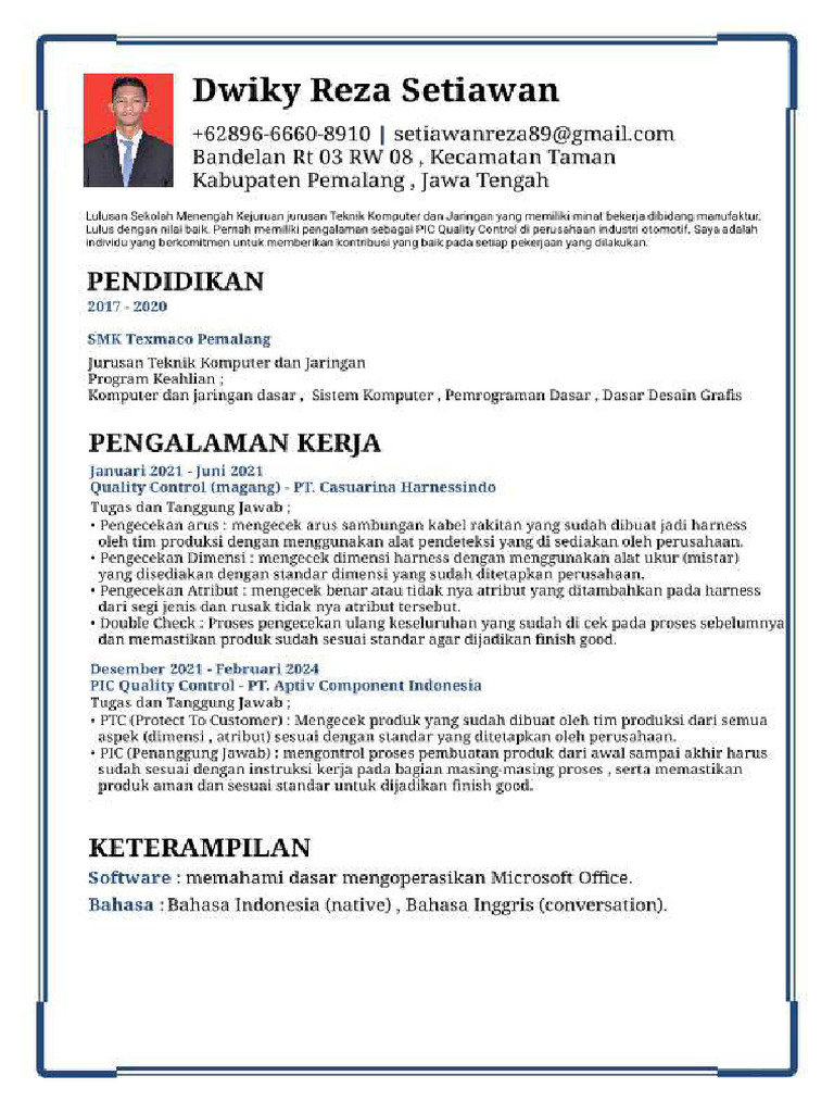 Contoh CV | PDF
