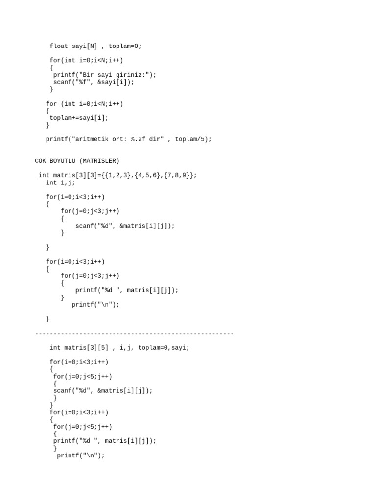 C Program Examples: Arrays and Strings | PDF