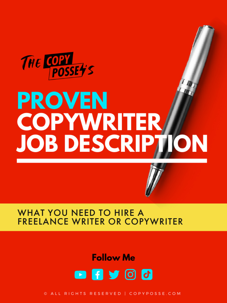 Free Guide Copywriter Job Description | PDF | Copywriting | Marketing