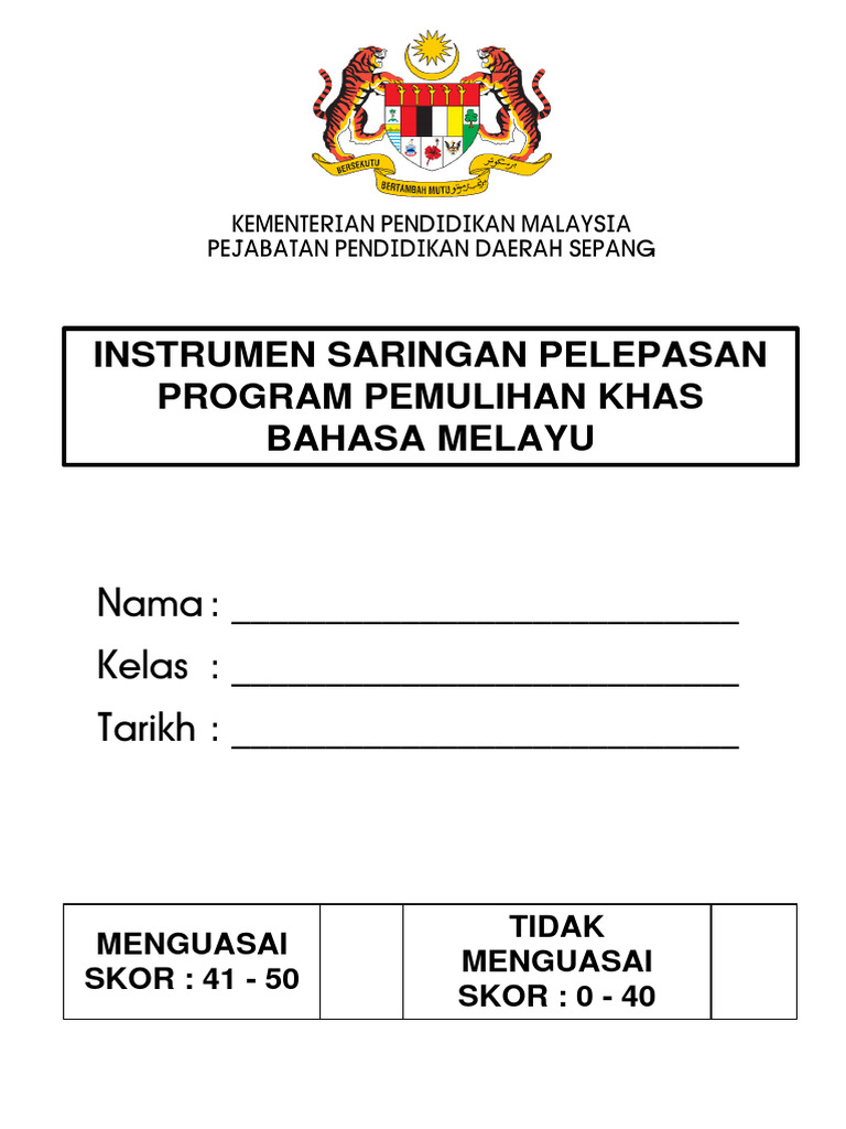 Instrumen Pelepasan BM Pemulihan Tahap 1 | PDF