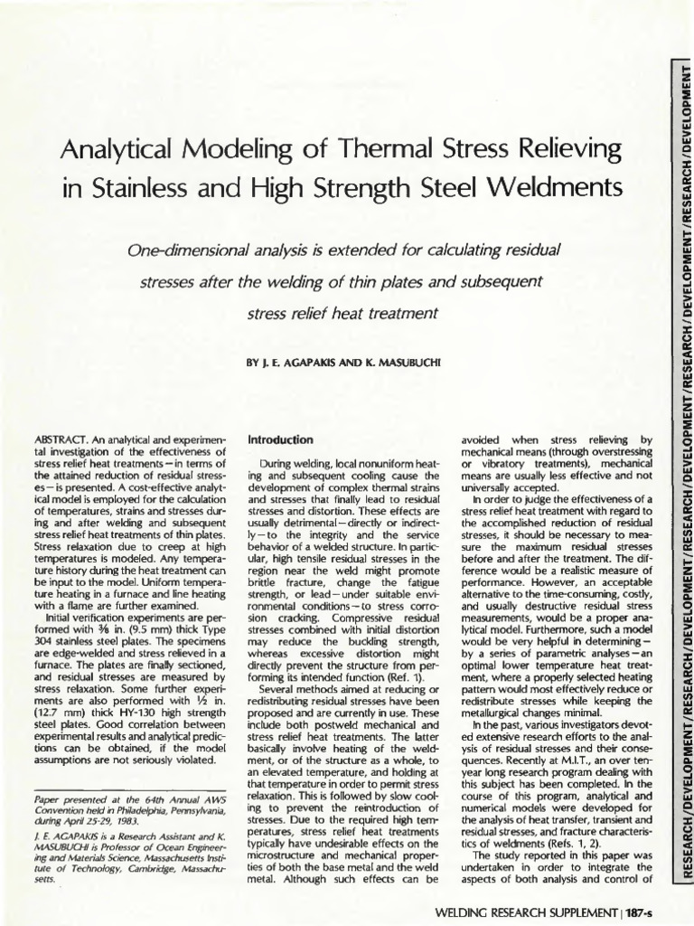 Welding Stress Relieving | PDF | Stress (Mechanics) | Construction