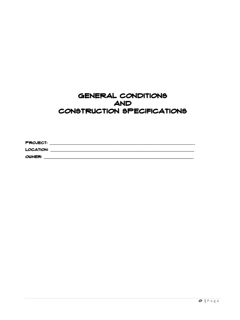 Construction Specifications | PDF | Concrete | Paint