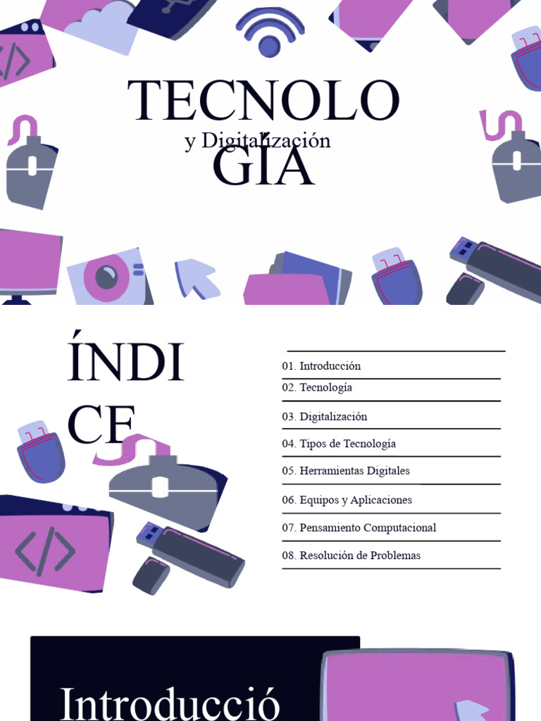 Presentación Diapositivas Tecnología y Digitalización Ilustrado Azul y Morado (1) | Descargar ...