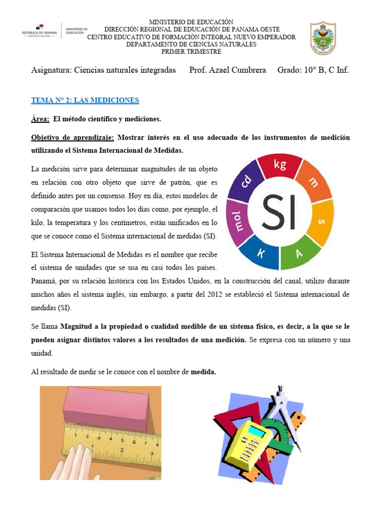 Tema 2. Las Mediciones | PDF | Medición | Sistema Internacional de Unidades