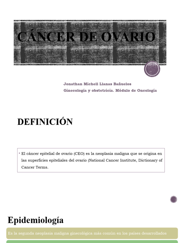 Cáncer de Ovario | PDF | Cáncer | Ovario