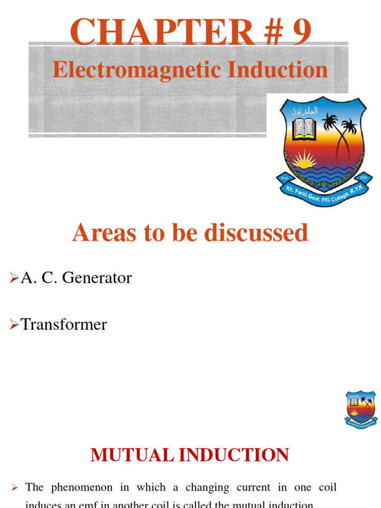 Physics Lecture No 22 | PDF | Inductor | Electromagnetic Induction