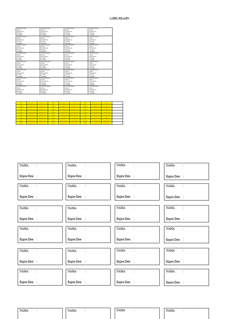 Label Reagen 2022 | PDF