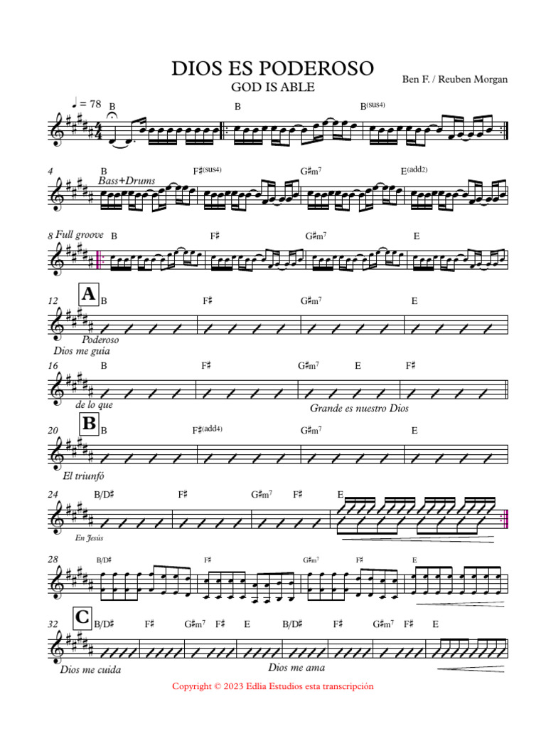 Dios Es Poderoso Hillson Chart | PDF