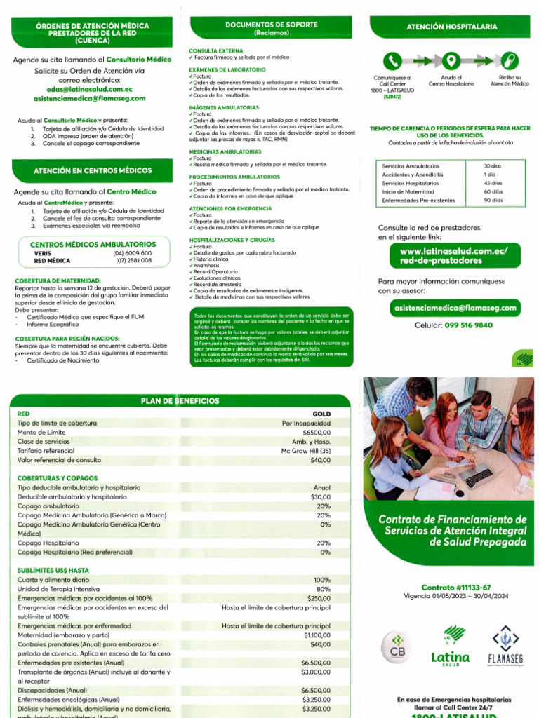 Triptico Informativo Latina Salud | PDF