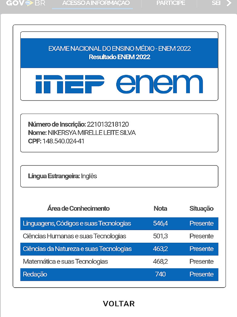 Nota Do ENEM | PDF