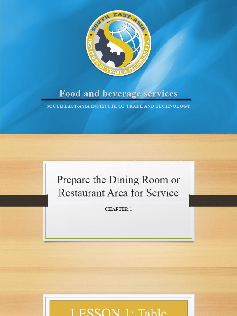 FBS (Table Appointments) | PDF | Tableware | Lunch