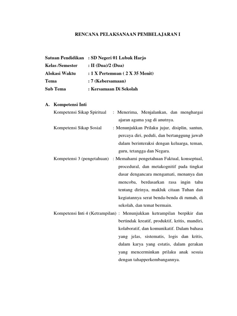 Rpp-Siklus-1-Pkp-Mtk - Kls II | PDF | Karier & Perkembangan