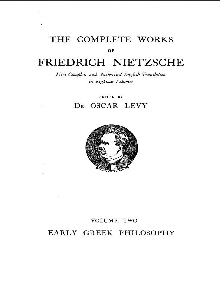Nietzsche Friedrich - Early Greek Philosophy | PDF
