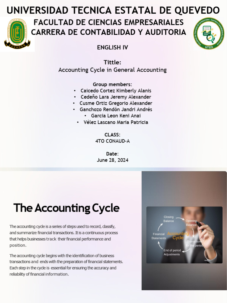 Presentacion en Ingles Sobre El Ciclo Contable | PDF | Debits And ...