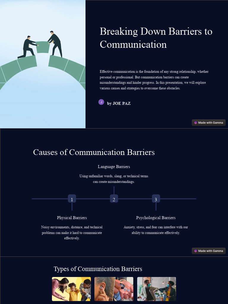Barriers To Communication | PDF | Communication | Anxiety