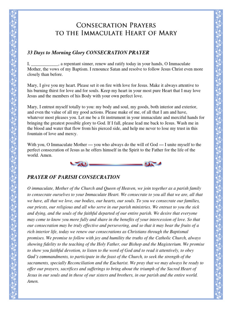 Mary Consecration Prayers | Download Free PDF | Catholic Church | Jesus