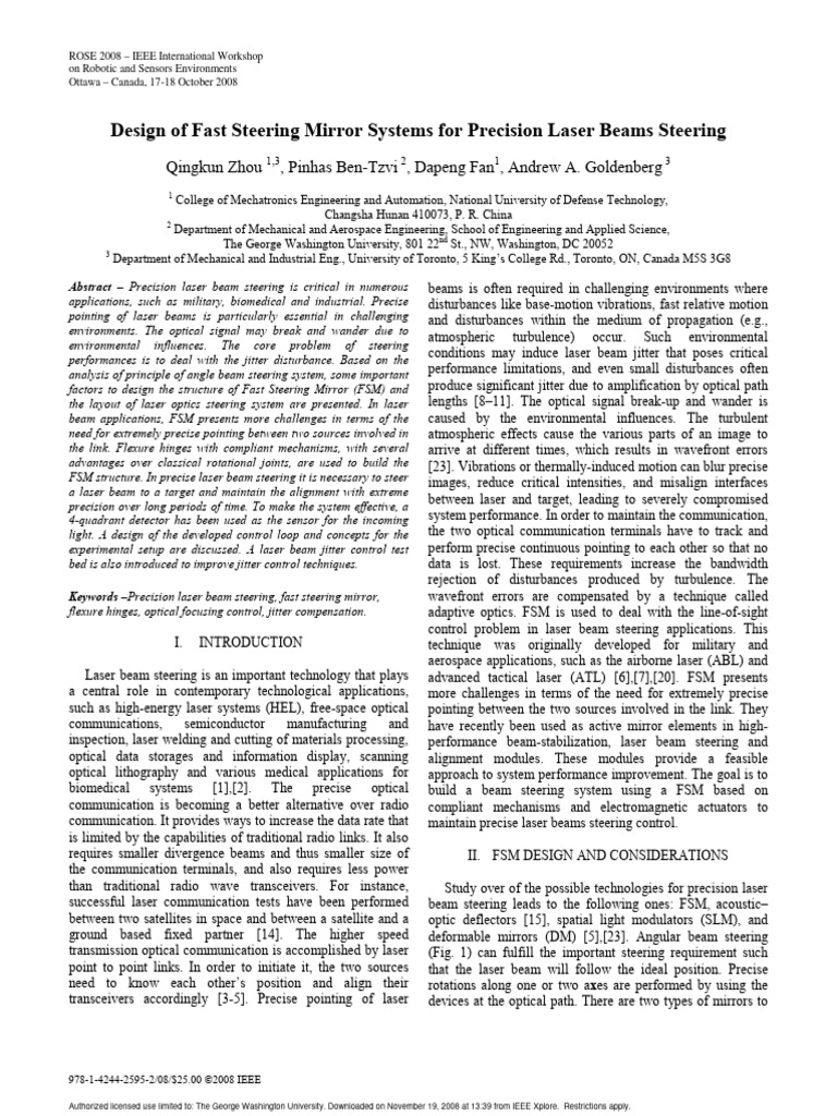 ###2008-Design of Fast Steering Mirror Systems For Precision Laser ...