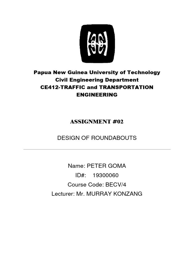 CE412 A2 Solution 19300060 P.Goma | PDF | Transport