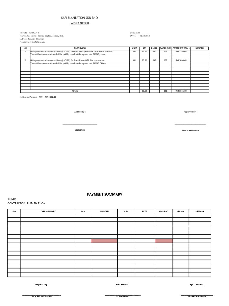 Payment Summary | PDF