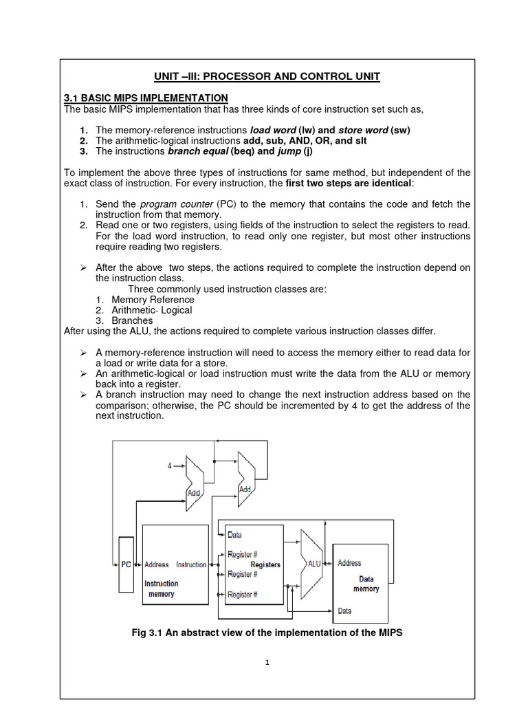 CAO unit 3 notes (1) | Download Free PDF | Central Processing Unit ...