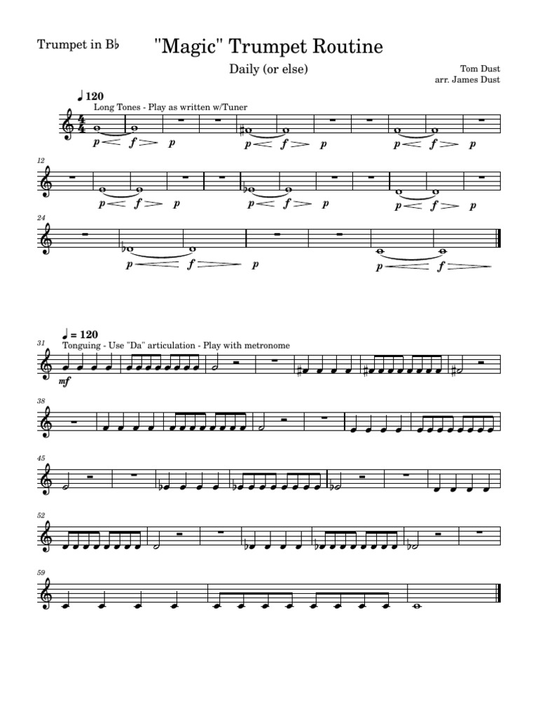 Magic Trumpet Routine | PDF | Brass Instruments