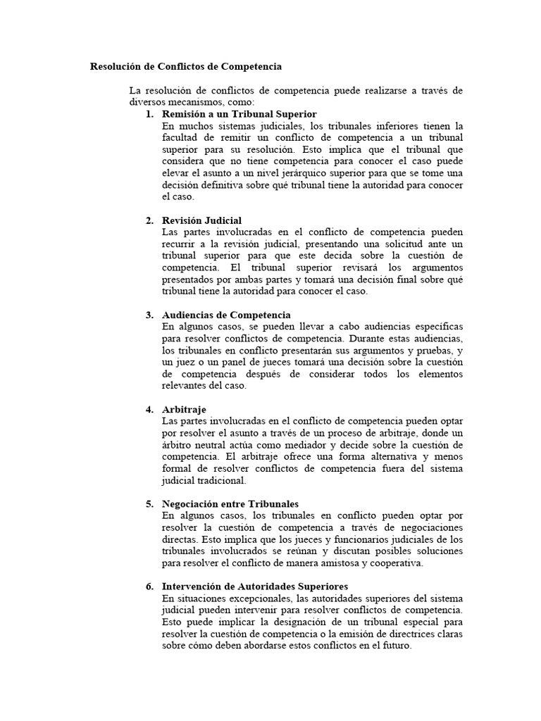 Conflictos de Competencia | PDF | Caso de ley | Arbitraje