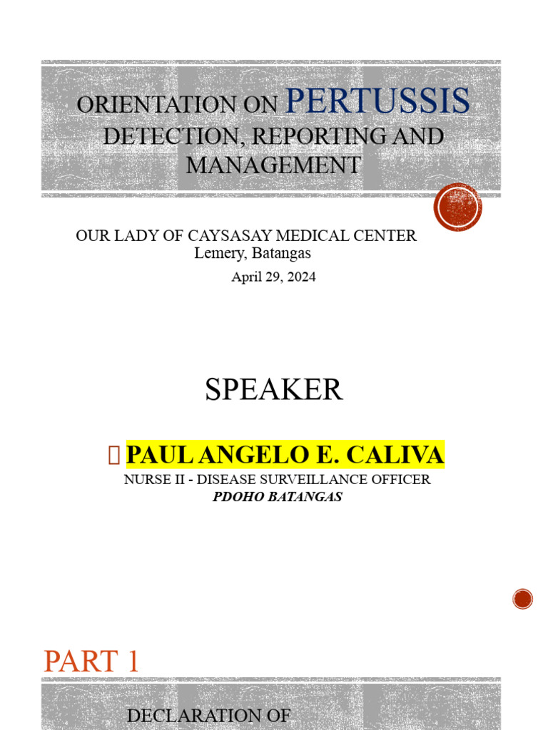 Pertussis | Download Free PDF | Diseases And Disorders | Epidemiology