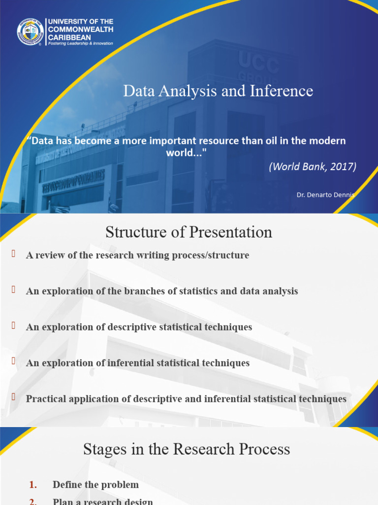 Data Analysis and Inference - Mba - UPD DR DENARTO DENNIS | PDF | Statistics | Methodology