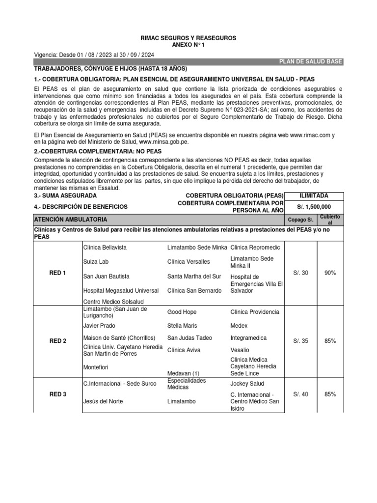 174 - E0001394 - T+D ADIC 2 - RIMAC SEGUROS Y REASEGUROS - Renovacion - 01.08.2023 | PDF ...