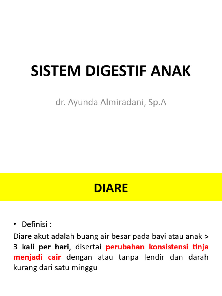 Sistem Digestif Anak | PDF