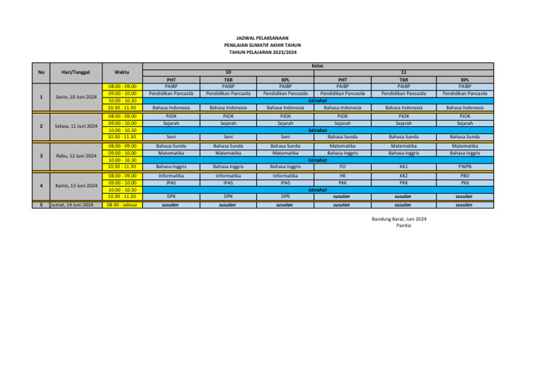 Jadwal PSAT 2024 | PDF