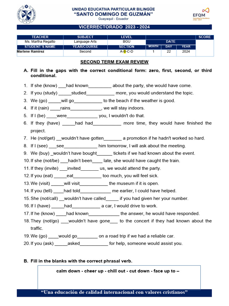 Second Term Exam Review: Language Arts | PDF | Privacy | Communication