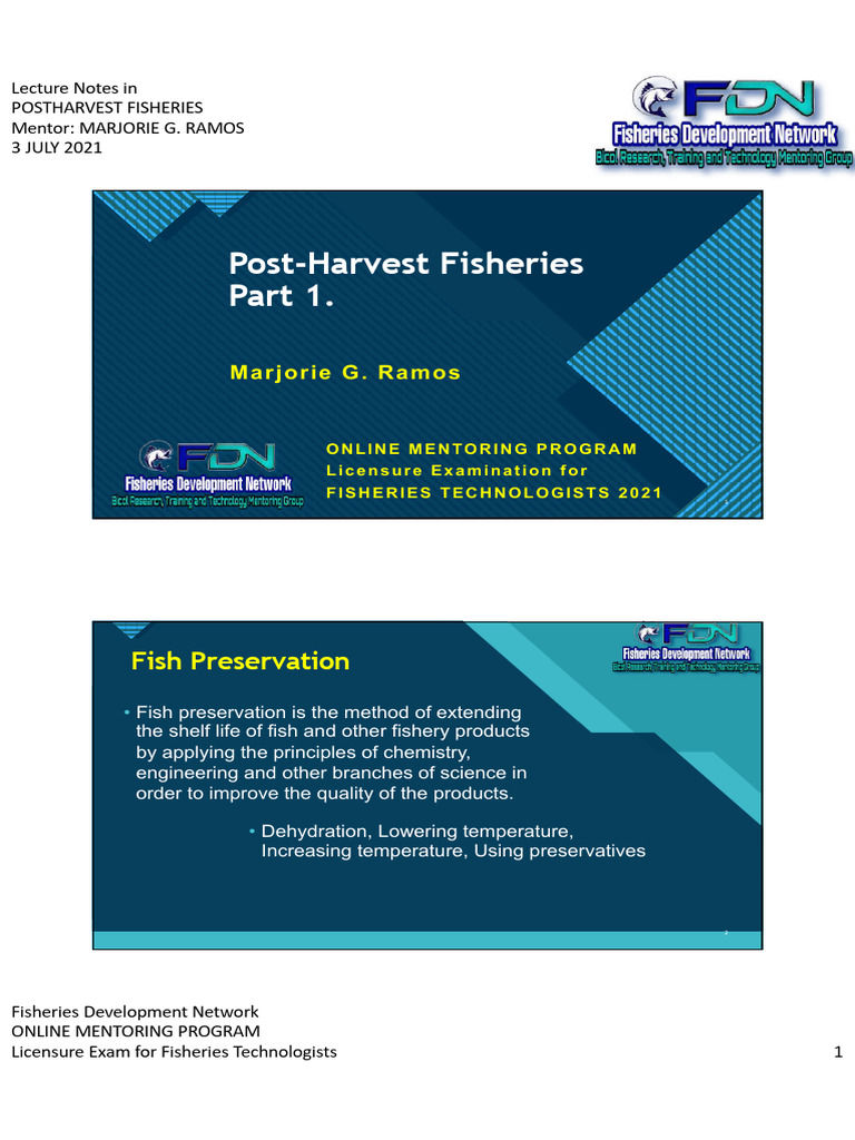 2 - Fish Curing (Salting, drying, smoking, fermentation, pickling and ...