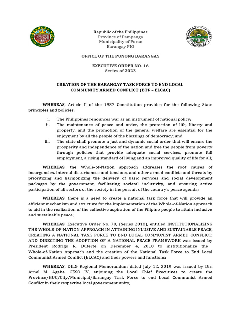 14.-BARANGAY-TASK-FORCE-TO-END-LOCAL | Download Free PDF | Peace ...