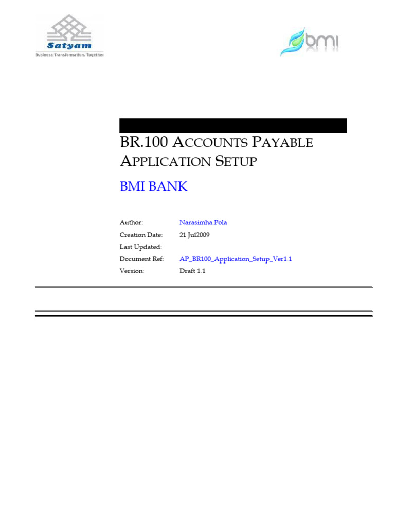 BMI Bank_BR100_AP_V1.1 | PDF | Accounts Payable | Payments