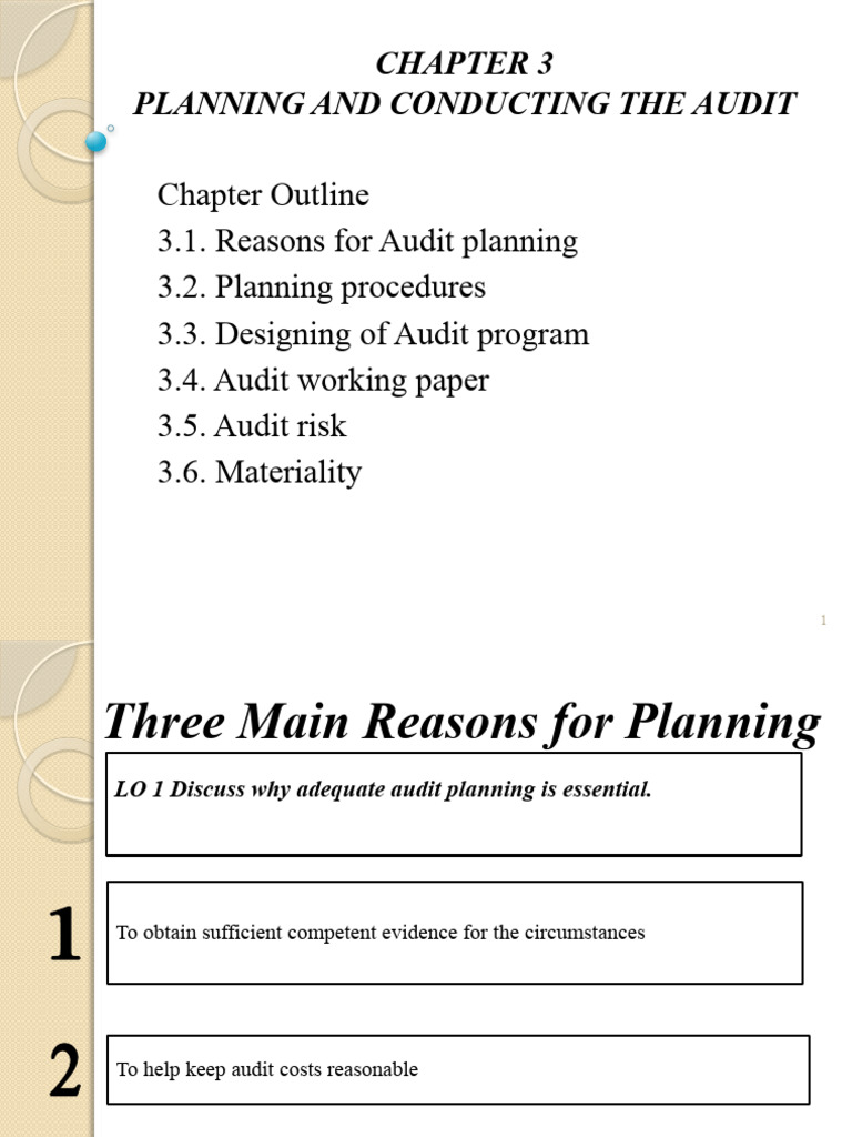 Chapter 3 Planning and Conducting An Audit | PDF | Audit | Internal Control