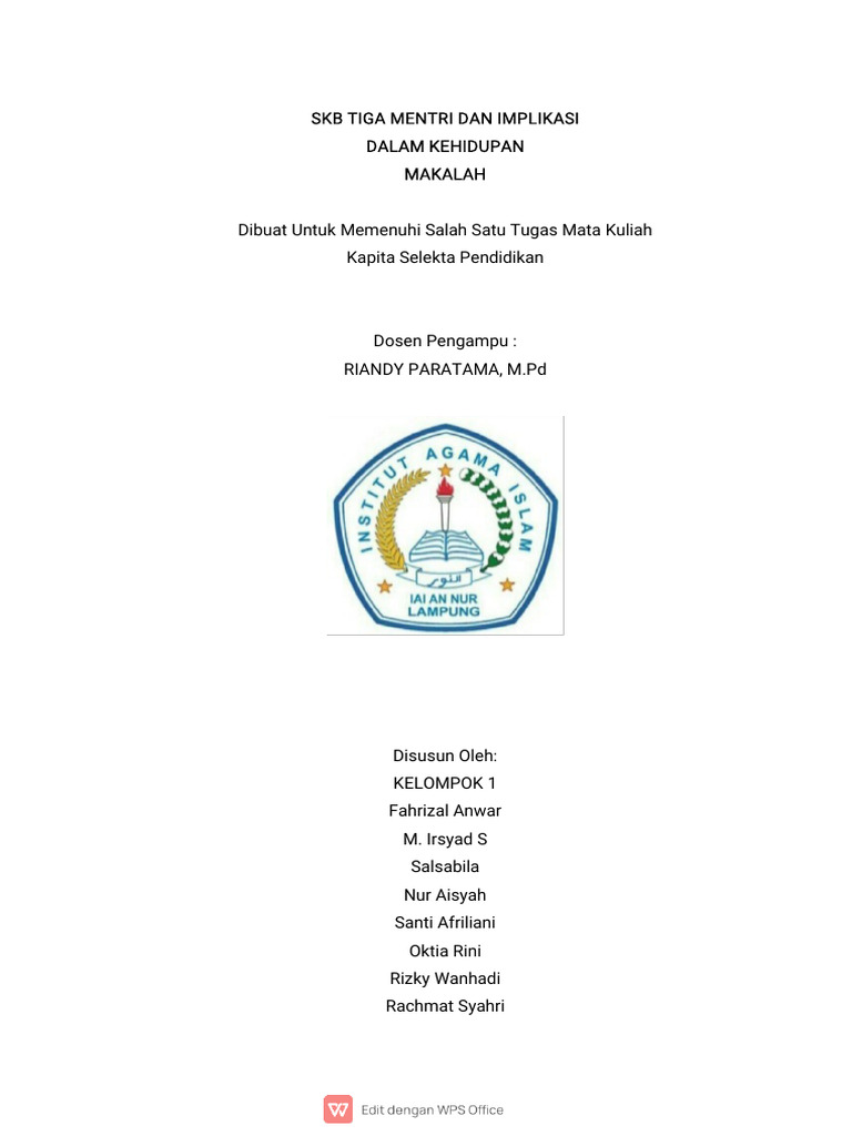 Kapita Kel.7 Makalah, Dosen Riandy Paratama | PDF