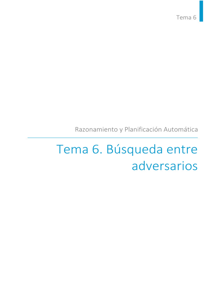 Tema6 Razonamiento y Planificacion Automatica | PDF | Matemáticas Aplicadas | Teoría de juego