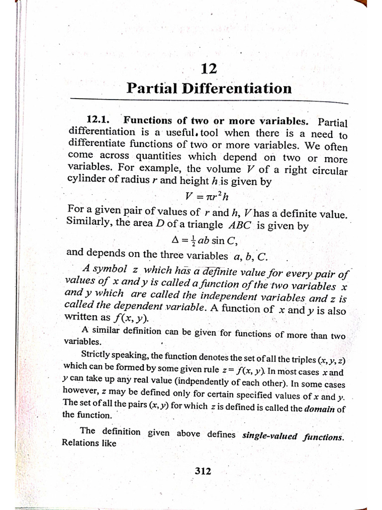 Partial Differentiation | PDF