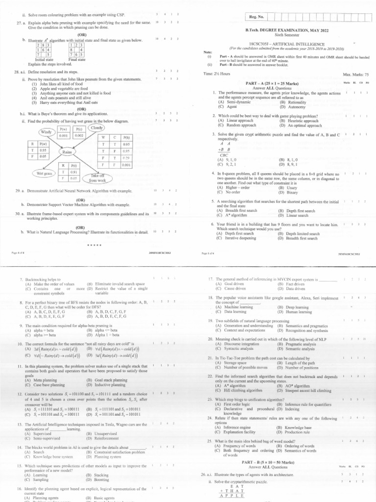 8 SampleQuestionPaper | PDF | Theoretical Computer Science | Applied Mathematics