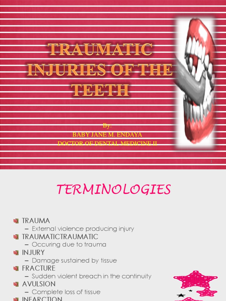 Traumatic Injuries of The Teeth | PDF | Human Tooth | Tooth