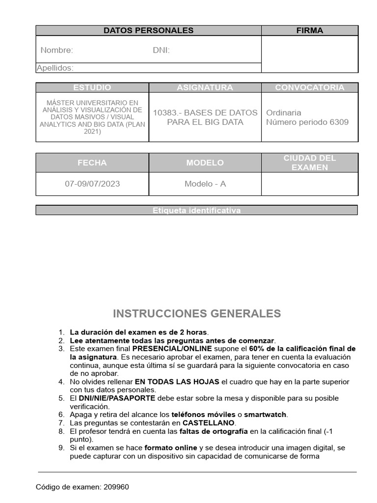 BBDD 2023 Julio A | PDF | Mongo Db | Bases de datos