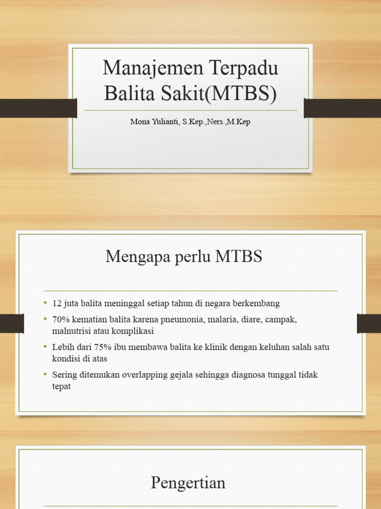 Manajemen Terpadu Balita Sakit (MTBS) | PDF