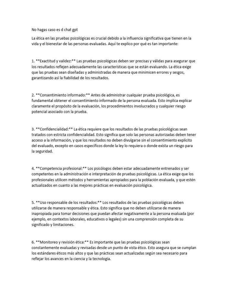 No Hagas Caso Es D Chat gp1 | PDF | Sicología | Consentimiento informado
