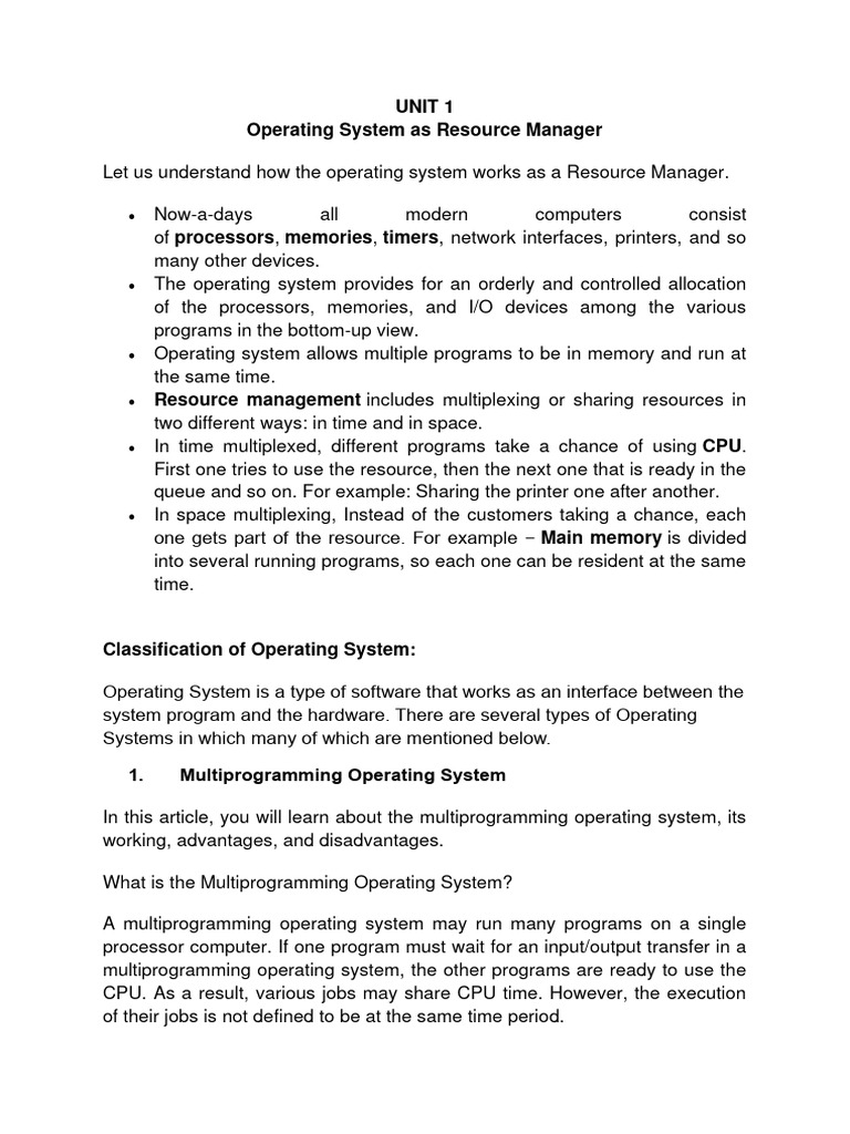 Operating System | PDF | Process (Computing) | Operating System Operating System | PDF | Process (Computing) | Operating System
