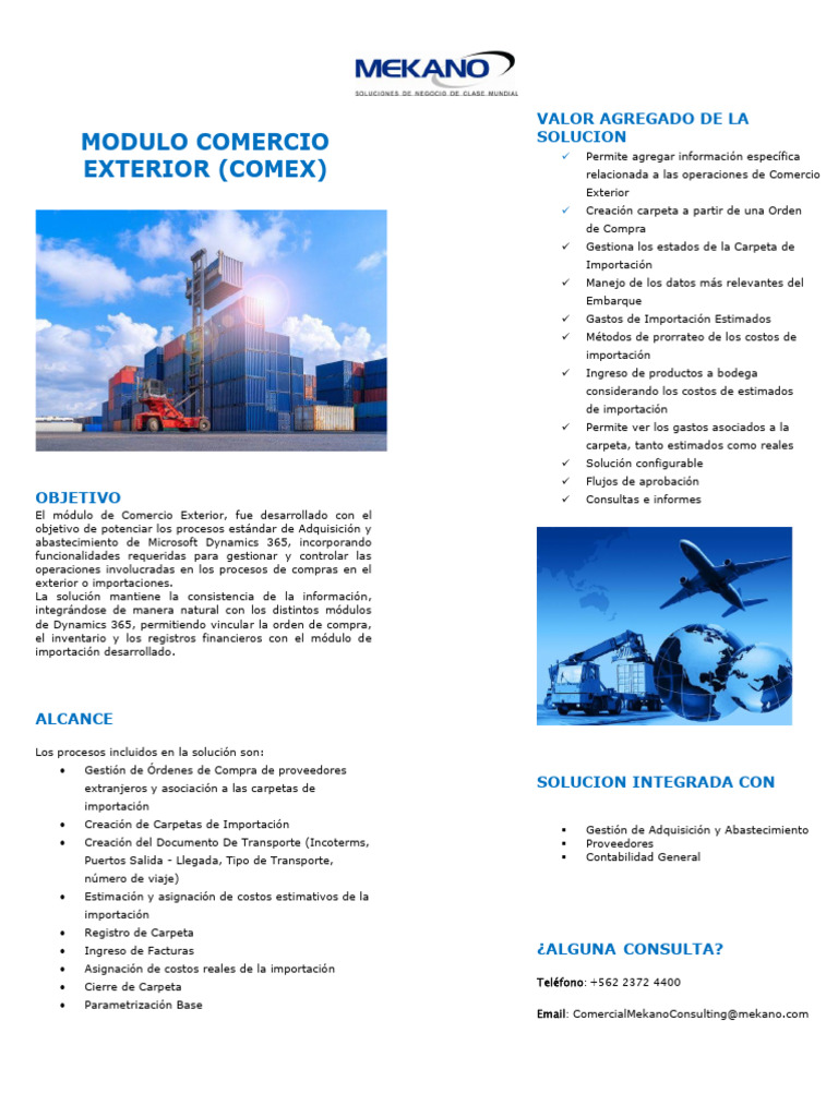 Mekano Modulo de Comex (Microsoft Dinamic 265) | PDF | Business | Informática