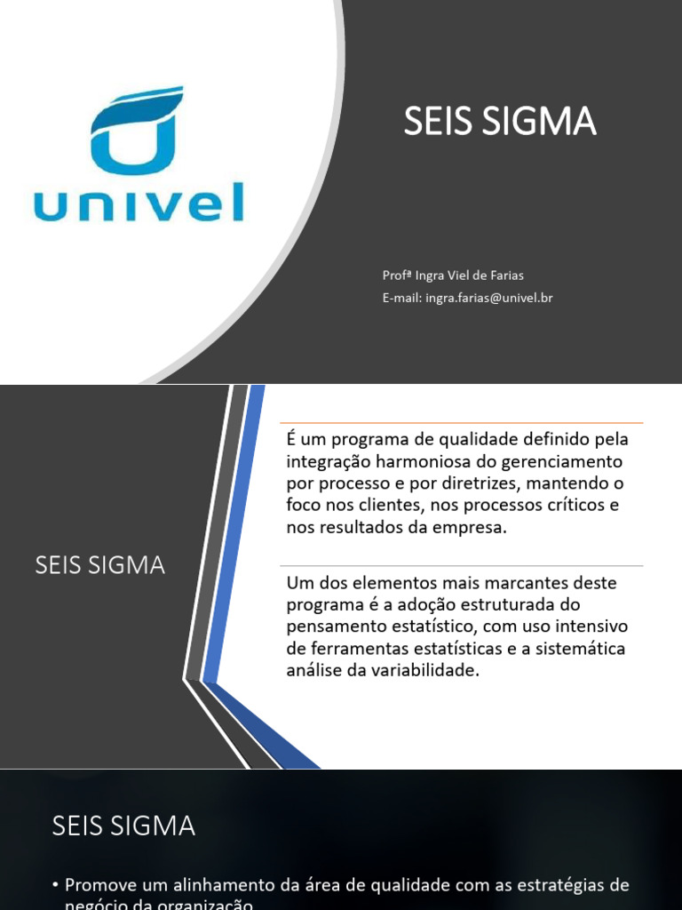 Aula 6 - Seis Sigma | PDF | Seis Sigma