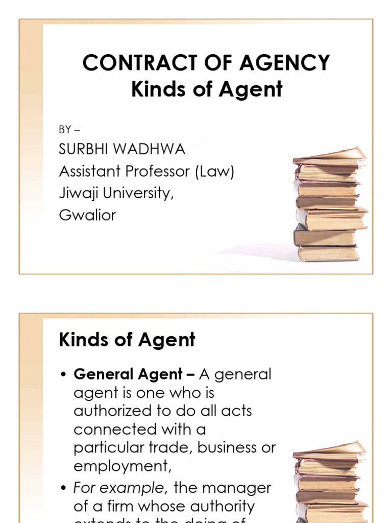 Kinds of Agent | PDF | Law Of Agency | Economies