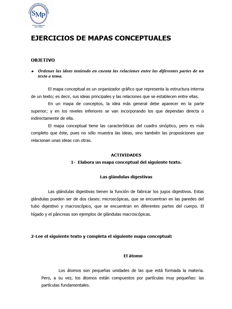 El Mapa Conceptual para Segundo de Secundaria | PDF | Átomos | Protón