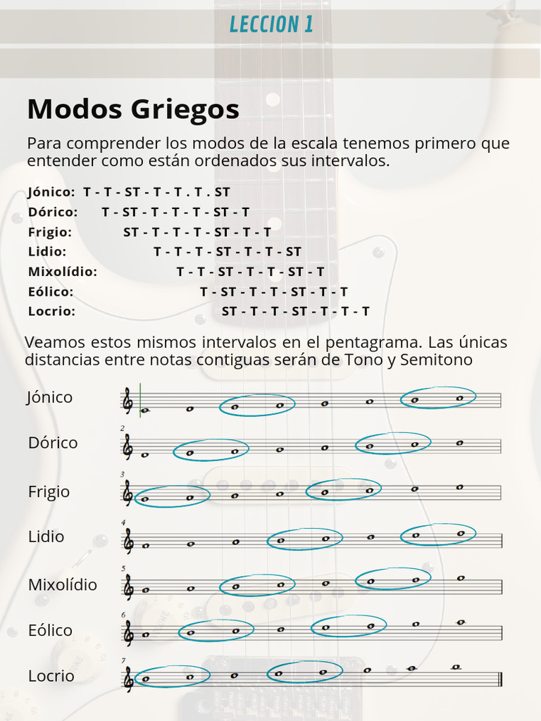 Modos Griegos - Lección 1 | PDF